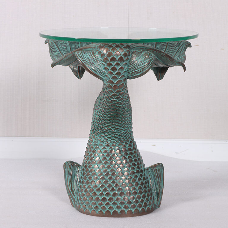 Mermaid End Table Tail Version with Glass (not in USA/Canada) - Heinimex PH
